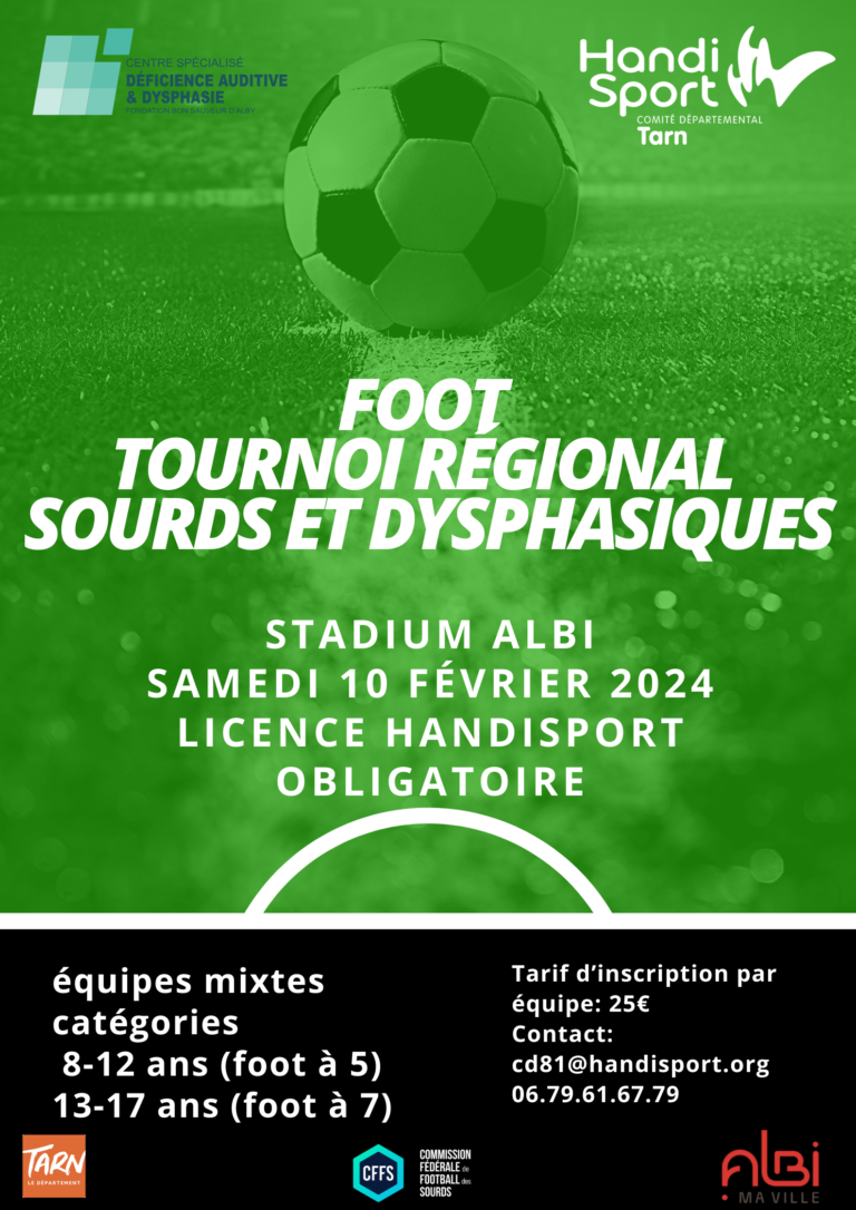 Tournoi régional de FOOT SOURDS et DYSPHASIQUES - Comité départemental ...